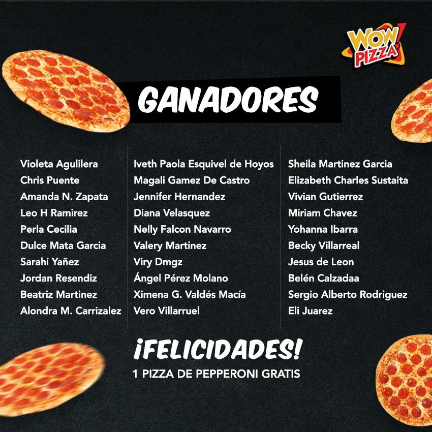 Menu at Wow Pizza Obrera pizzeria, Monclova