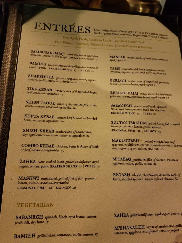 Menu at Dishdash Middle Eastern Cuisine restaurant, Sunnyvale, 190 S ...