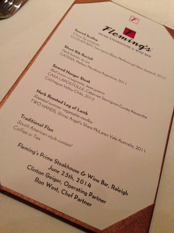 Flemings Prime Steakhouse And Wine Bar Chicago Menu at Ali Oshanassy blog