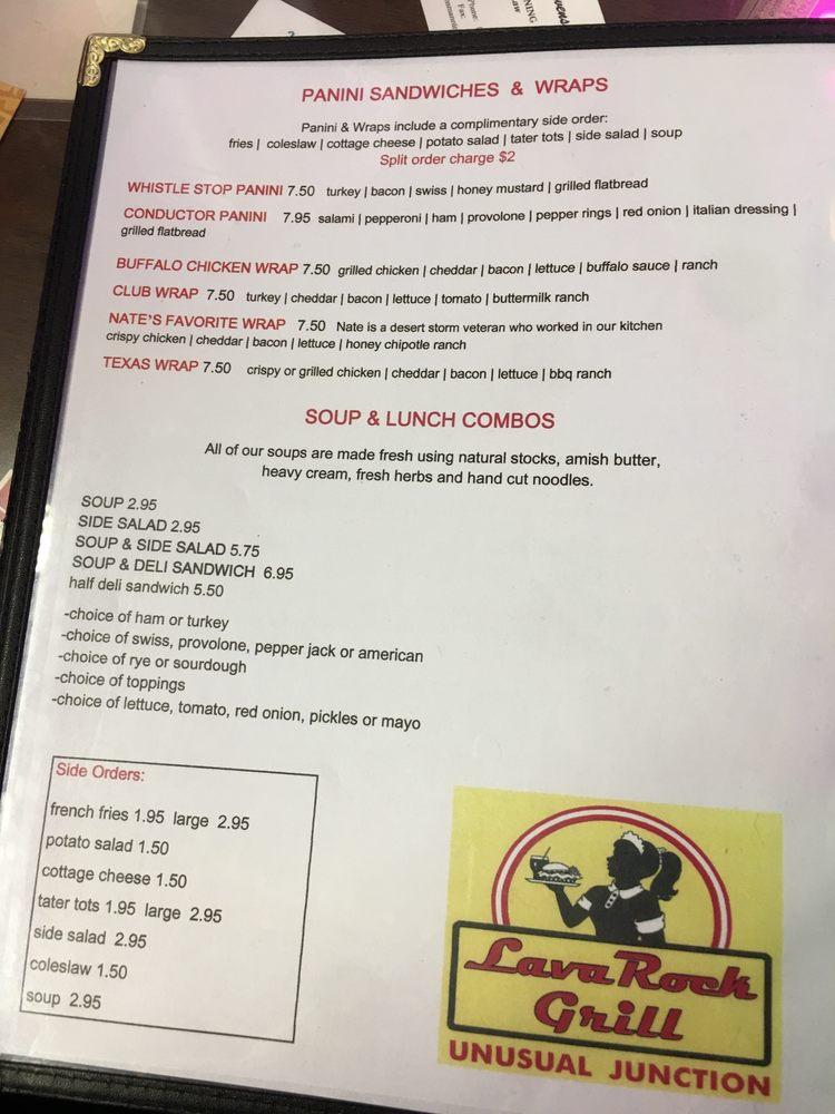 Menu at Lava Rock Grill restaurant, West Lafayette