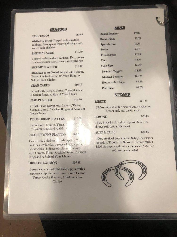Menu at Live Oak Restaurant Sports Grill, Three Rivers