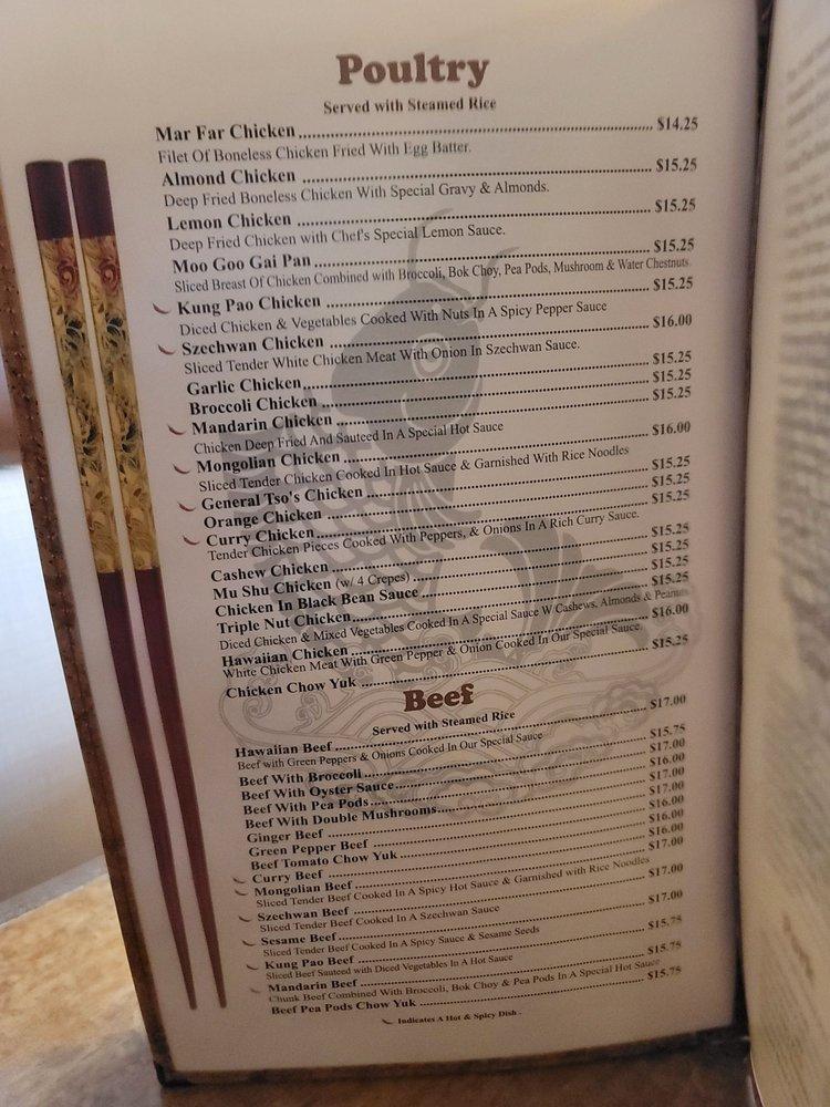 Menu at Ocean Garden restaurant, Reedsport, Winchester Ave