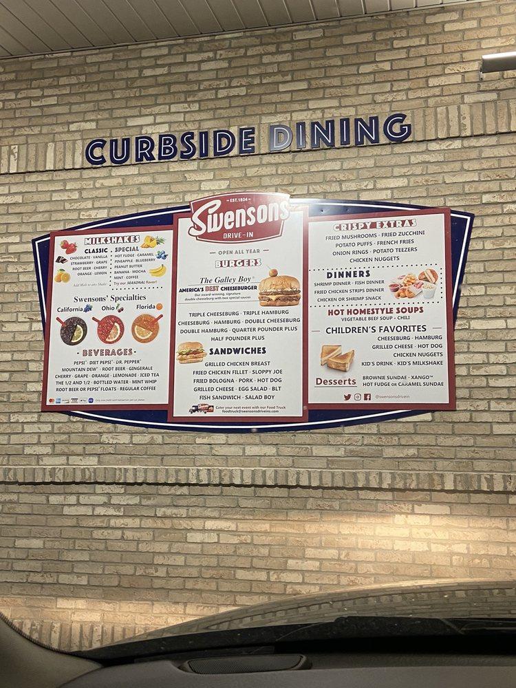 Menu at Swensons Drive-In fast food, Hilliard