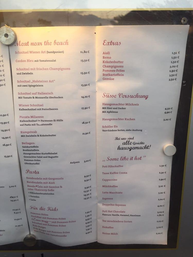 Menu at Björn‘s Beach - Bjoern Holtz restaurant, Cuxhaven