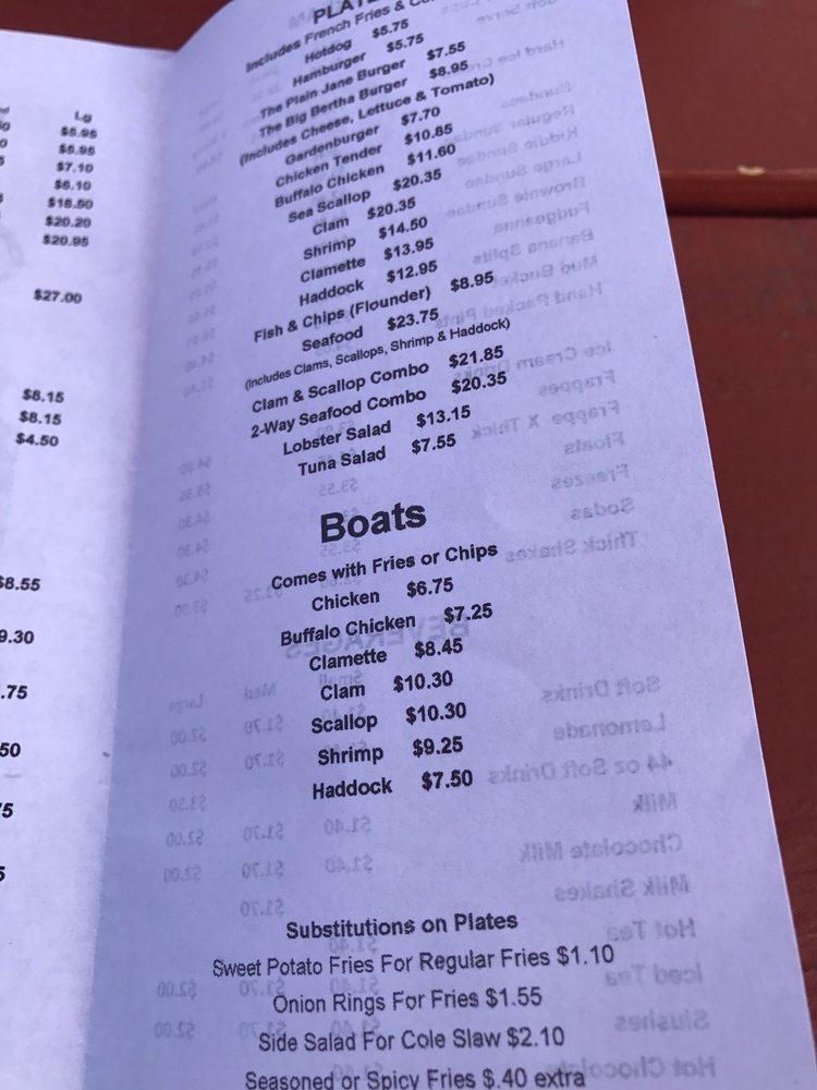 Menu at Brick House Drive-In Restaurant, Hooksett, Hooksett Rd