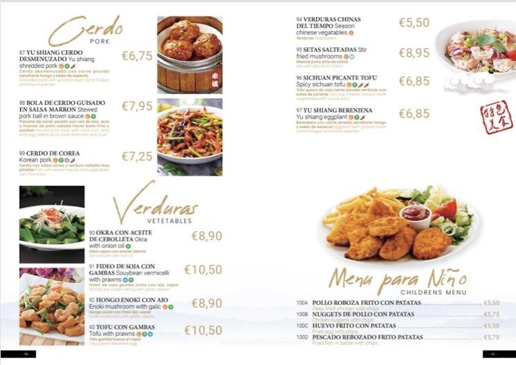 Menu at Mizu restaurant, Torrevieja, Av. de las Cortes Valencianas