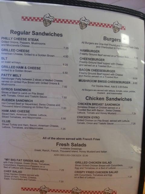 Menu at City Cafe, South Houston, 513 College Ave