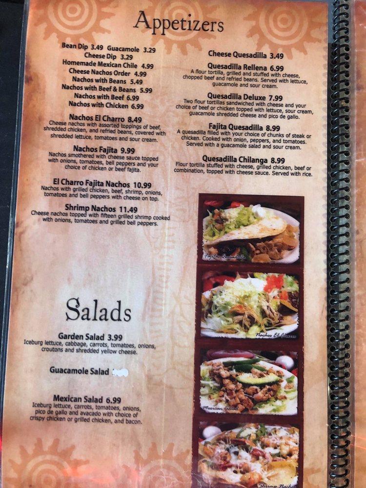 Menu at El Charro Authentic Mexican Restaurant, Republic