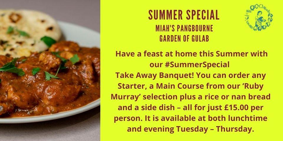 Menu at Miahs Of Pangbourne restaurant, Reading