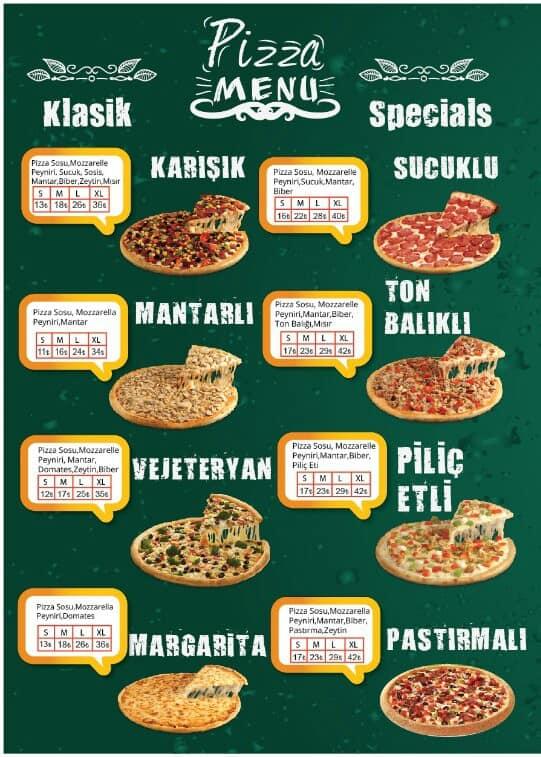 Menu at My Pizza&Burger, Acıpayam