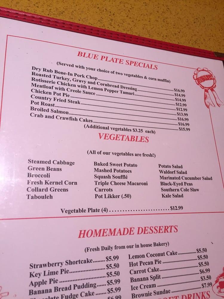 Menu at OK Cafe, Atlanta