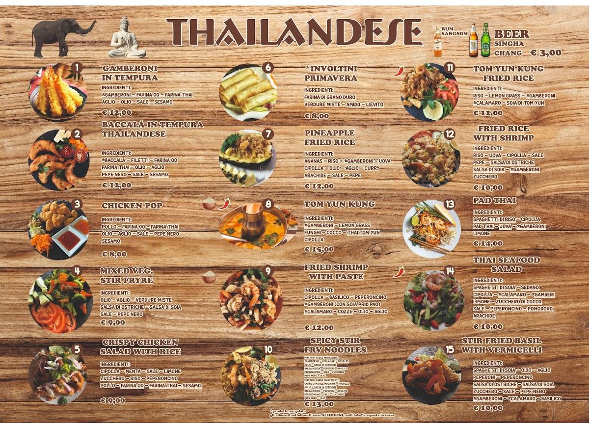 Menu da Ristorante Thailandese da Niracha, Mascali