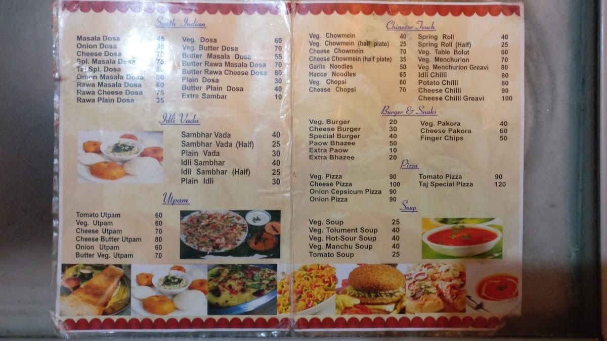 Menu at Taj Cafe, Jind