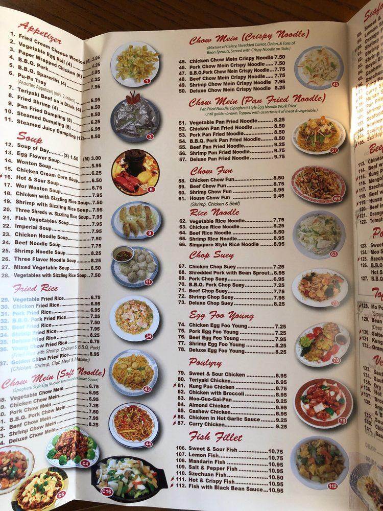Menu at Golden China Restaurant, Rialto