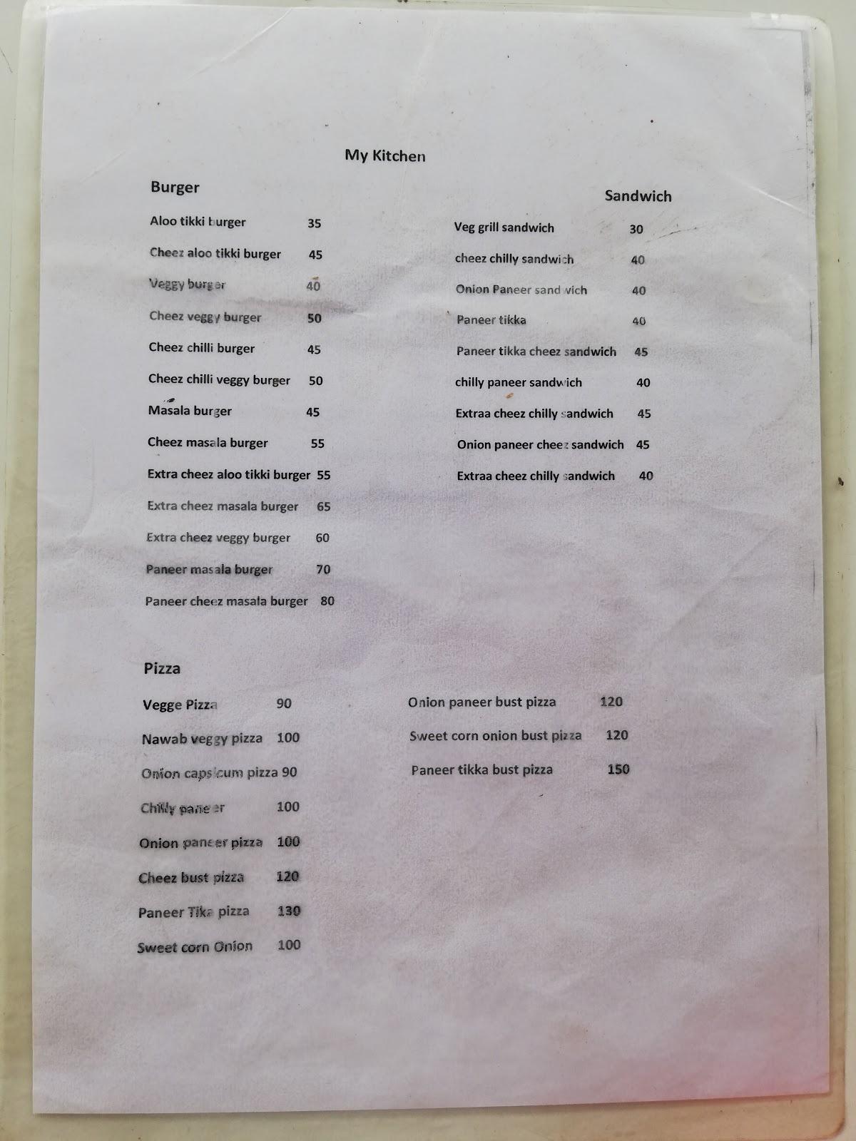 Menu at My Kitchen, Gannaur