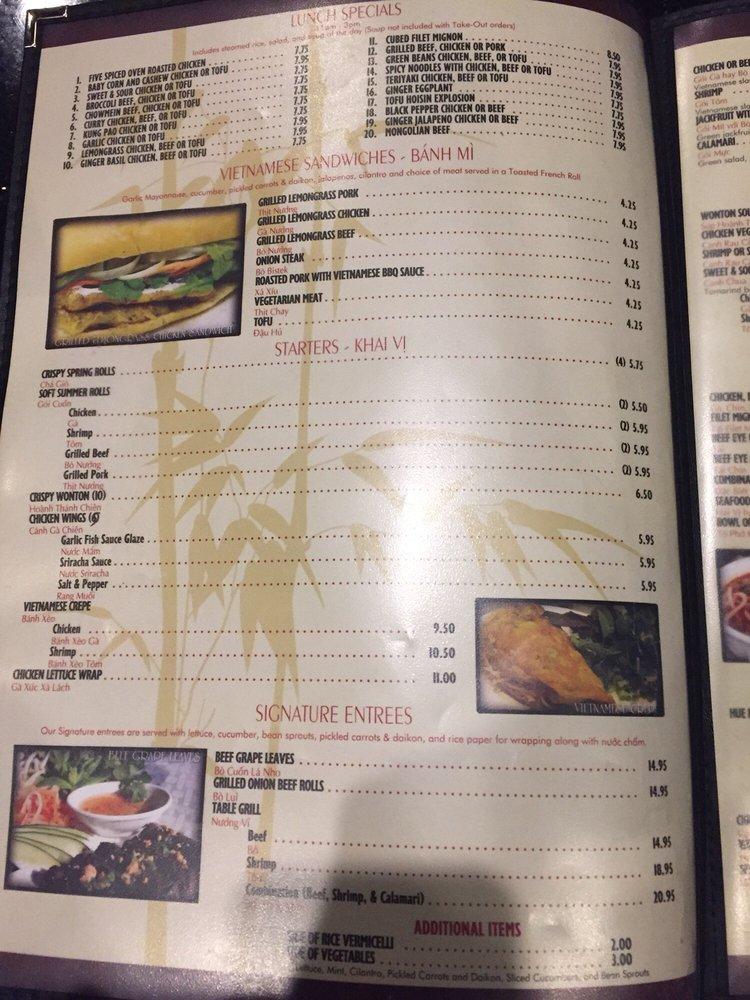 Menu at Á Đông Restaurant, Loma Linda