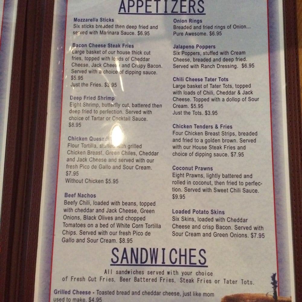 Menu at Blue Diamond Pool Grill pub & bar, Salem