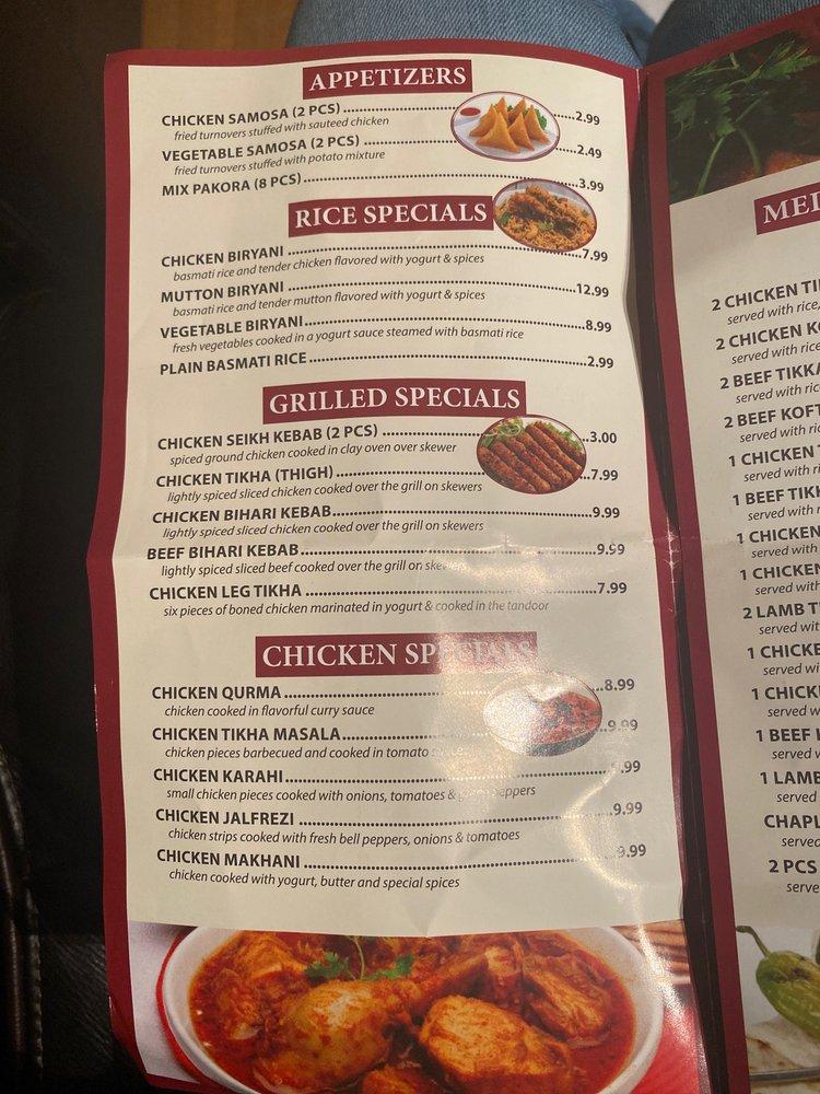 Menu at LAZIZ Kitchen & Restaurant, Windsor Locks