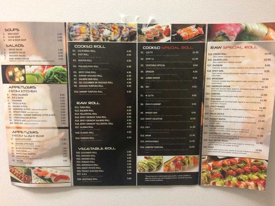 Menu at Sushi Club ( Sushi All You Can Eat ), Fishers