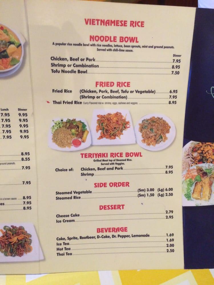 Menu at Thai Chili Restaurant, Baton Rouge, O'Neal Ln