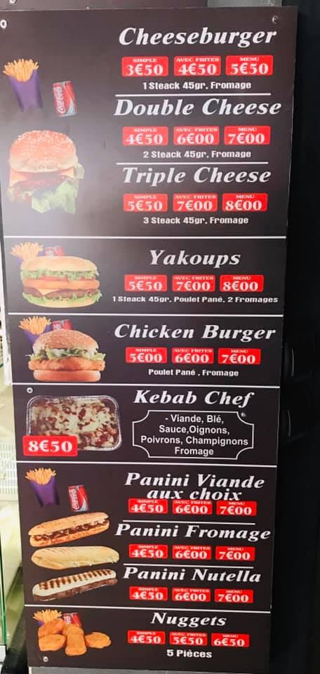 Menu at Royal Kebab Chartres restaurant, Chartres