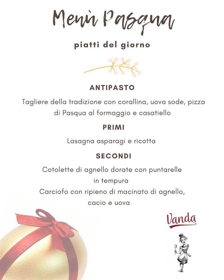 Menu da Vanda pub & bar, Roma