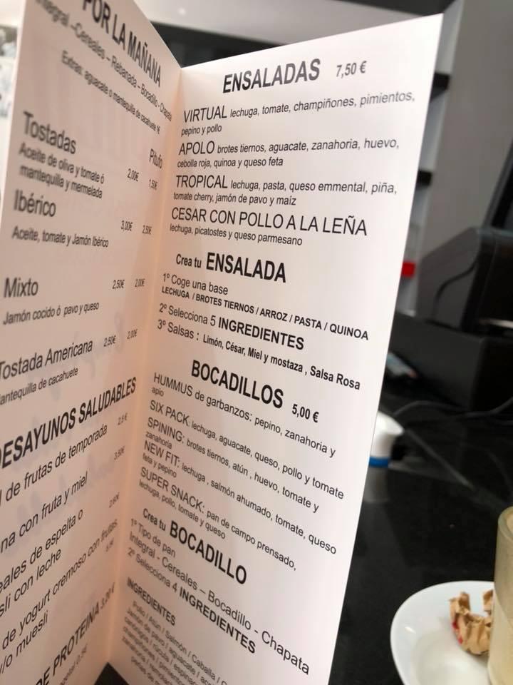 Menu at El Asador de Mariana restaurant, San Pedro de Alcántara