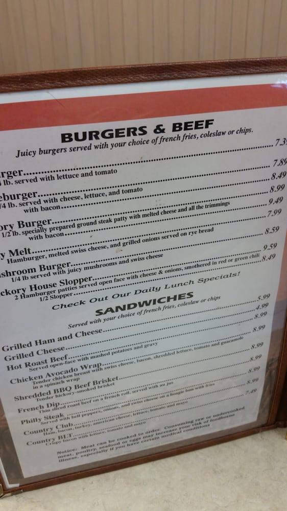 Menu at Hickory House BBQ, Lamar