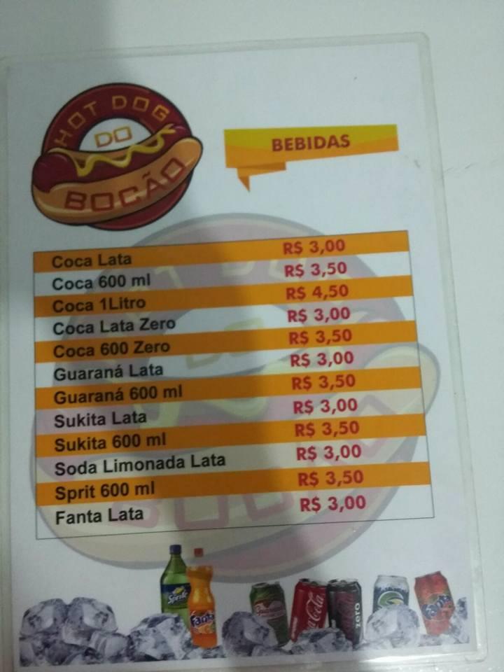 Menu em Hot dog do bocao cafeteria, Goiânia