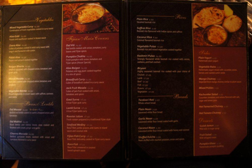 Menu at Indian Fusion - The Curry House restaurant, Edmonton, 107 St NW
