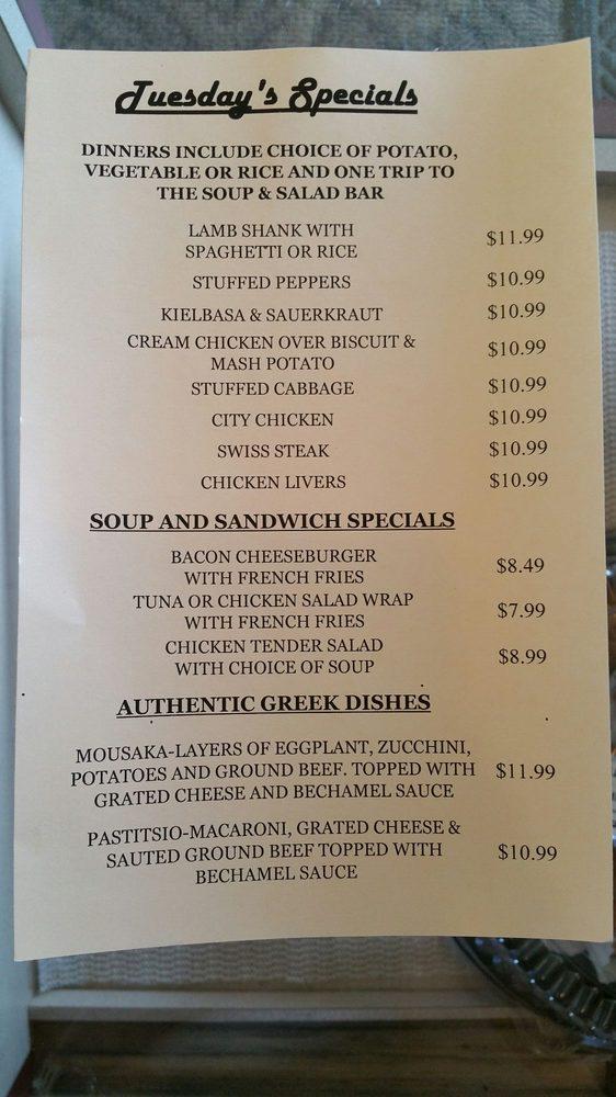 Menu at Variety's Restaurant, North Canton, S Main St #4271