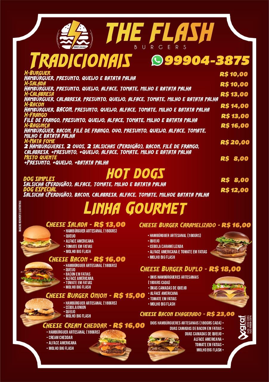Menu at Fast Burger, Cambará