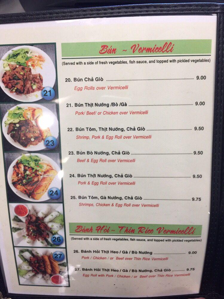 Menu at Vietnam House Restaurant, Alameda