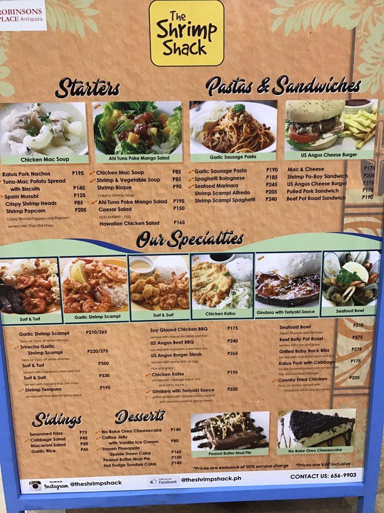 Menu at The Shrimp Shack (Antipolo) restaurant, Antipolo