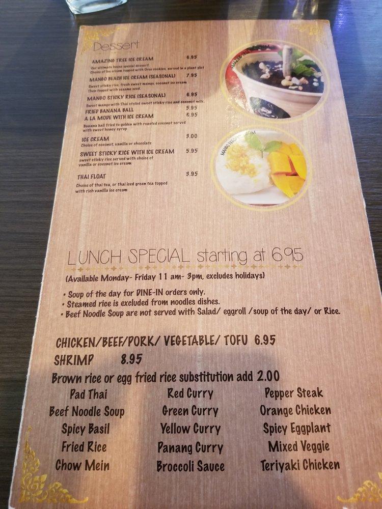 Menu at Amazing Thai restaurant, North Las Vegas, W Ann Rd #109