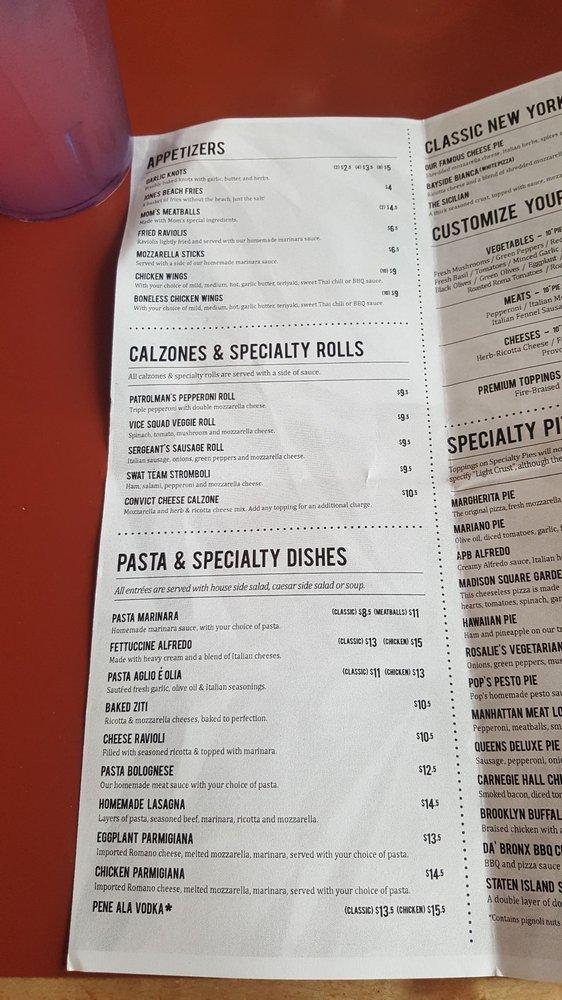 Menu at NYPD Pizzeria At The Villages, The Villages