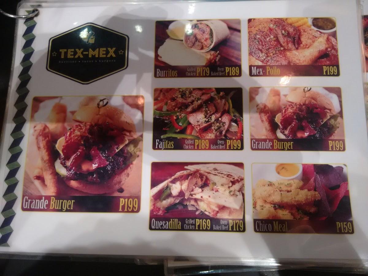 Menu at Tex-Mex fast food, Mandaluyong, Fs 8