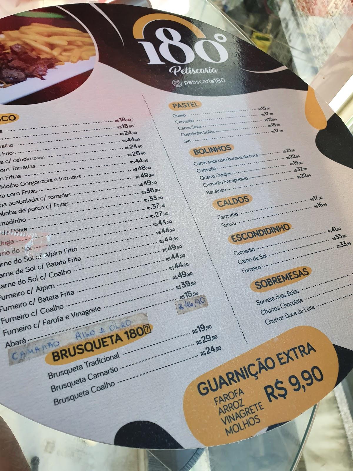 Menu em Rooftop 180° pub & Bar, Salvador