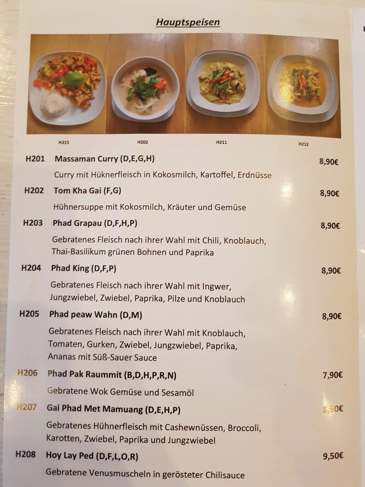 Speisekarte von wan-waan thaifood restaurant, Wels