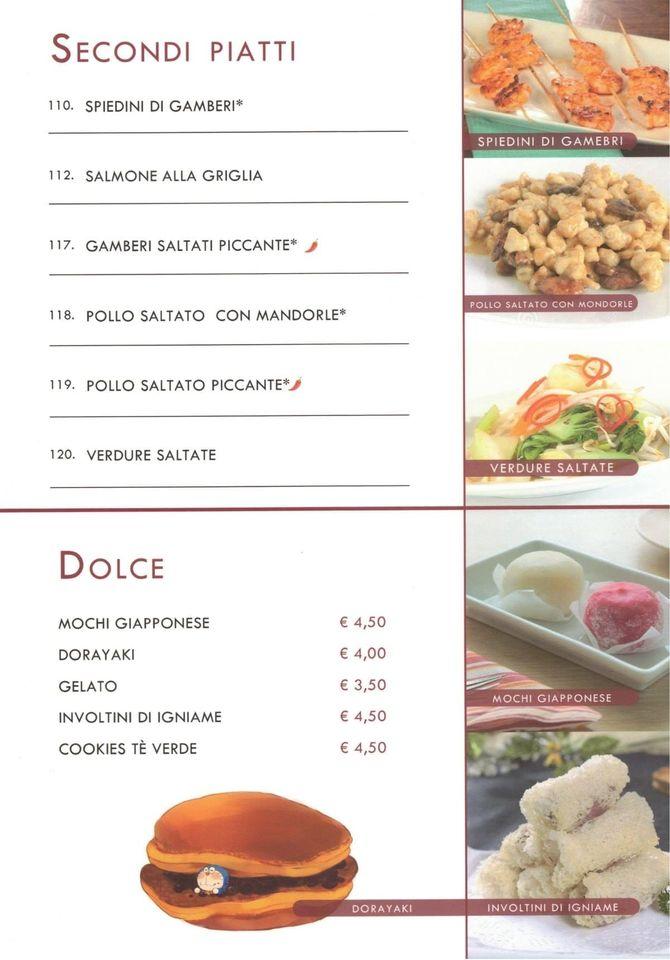 Menu at Ami Sushi restaurant, Mirano