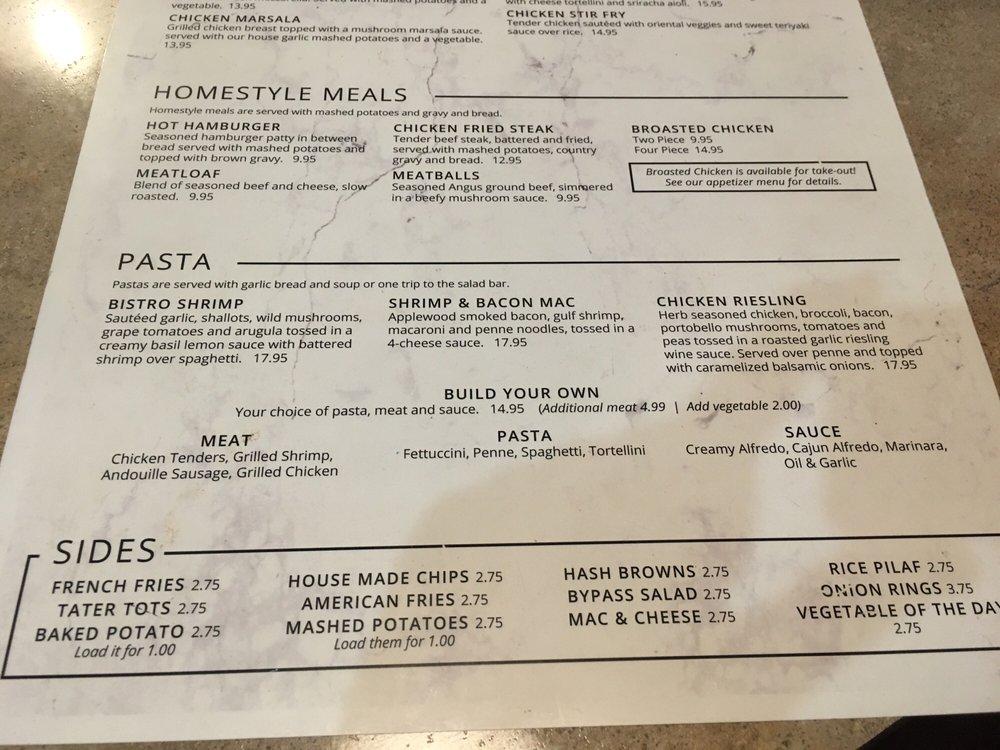 Menu at Bypass Restaurant, Crosby, Highway 5 NW