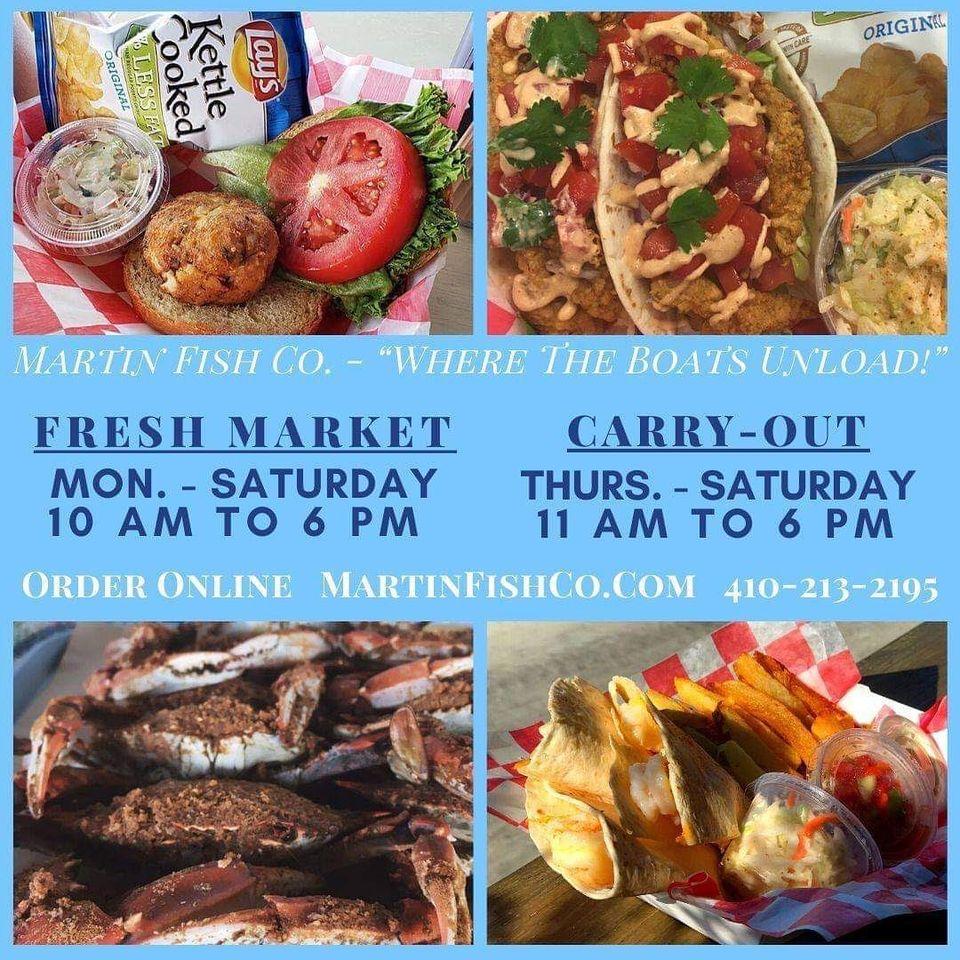 Menu at Martin Fish Co LLC restaurant, Ocean City