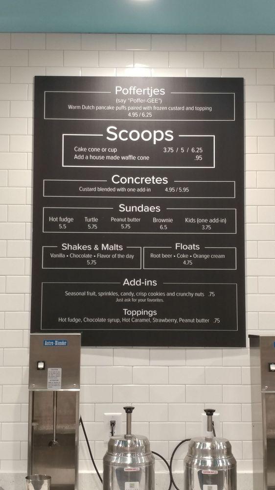 Menu at Southern Custard desserts, Brookhaven