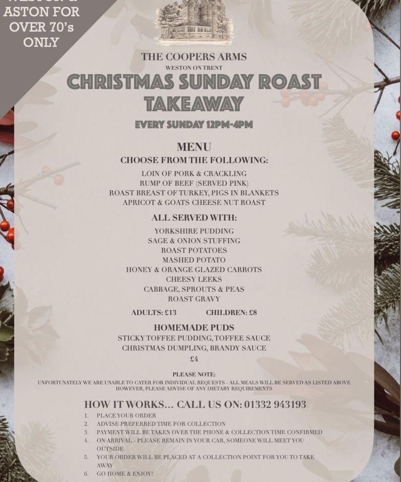 Menu at The Coopers Arms pub & bar, Derby