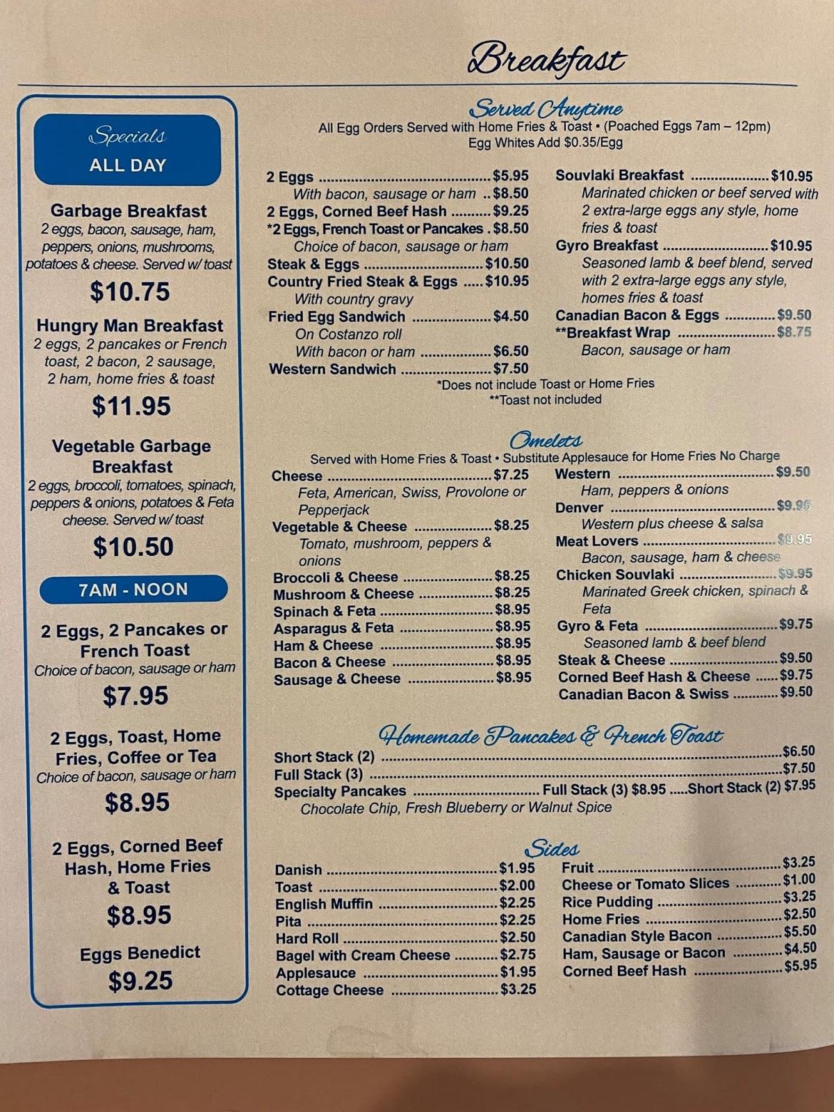 Menu at Helen's Kitchen restaurant, Harris Hill, Transit Rd
