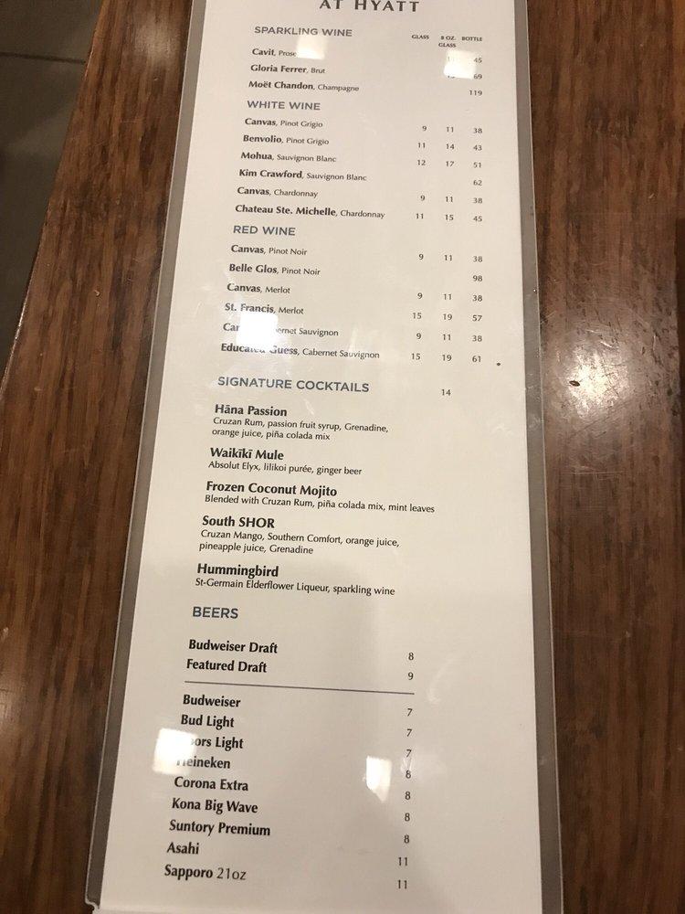 Menu at The Buffet At Hyatt restaurant, Honolulu