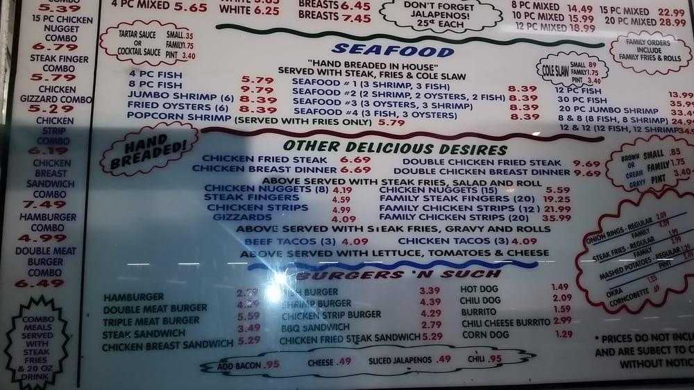 Menu at Johnny's Food To Go restaurant, Corpus Christi