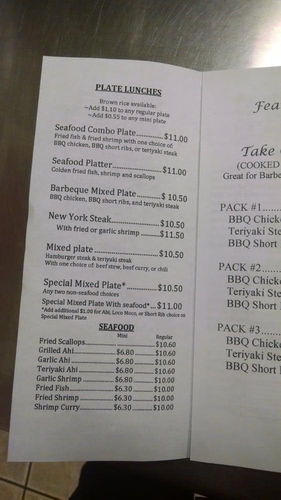 Menu at L & L Hawaiian BBQ, Kaneohe, 46-047 Kamehameha Hwy