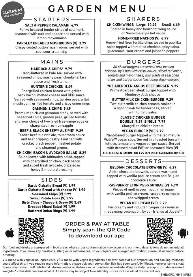 Menu at Olton Tavern pub & bar, Solihull