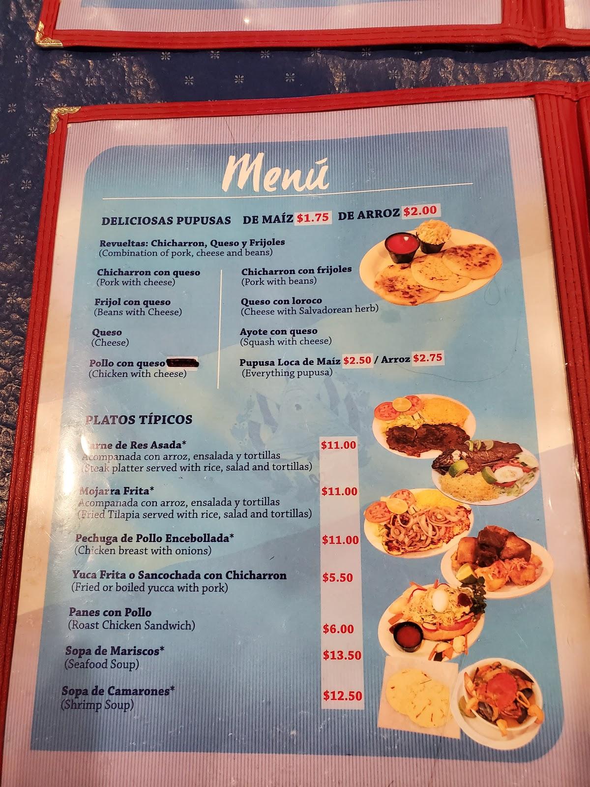 Menu at Pupuseria Doña Azucena restaurant, Herndon